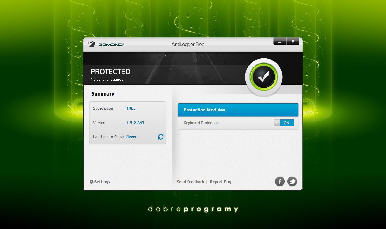 Zemana AntiLogger Free 1.8.2.320 - dobreprogramy