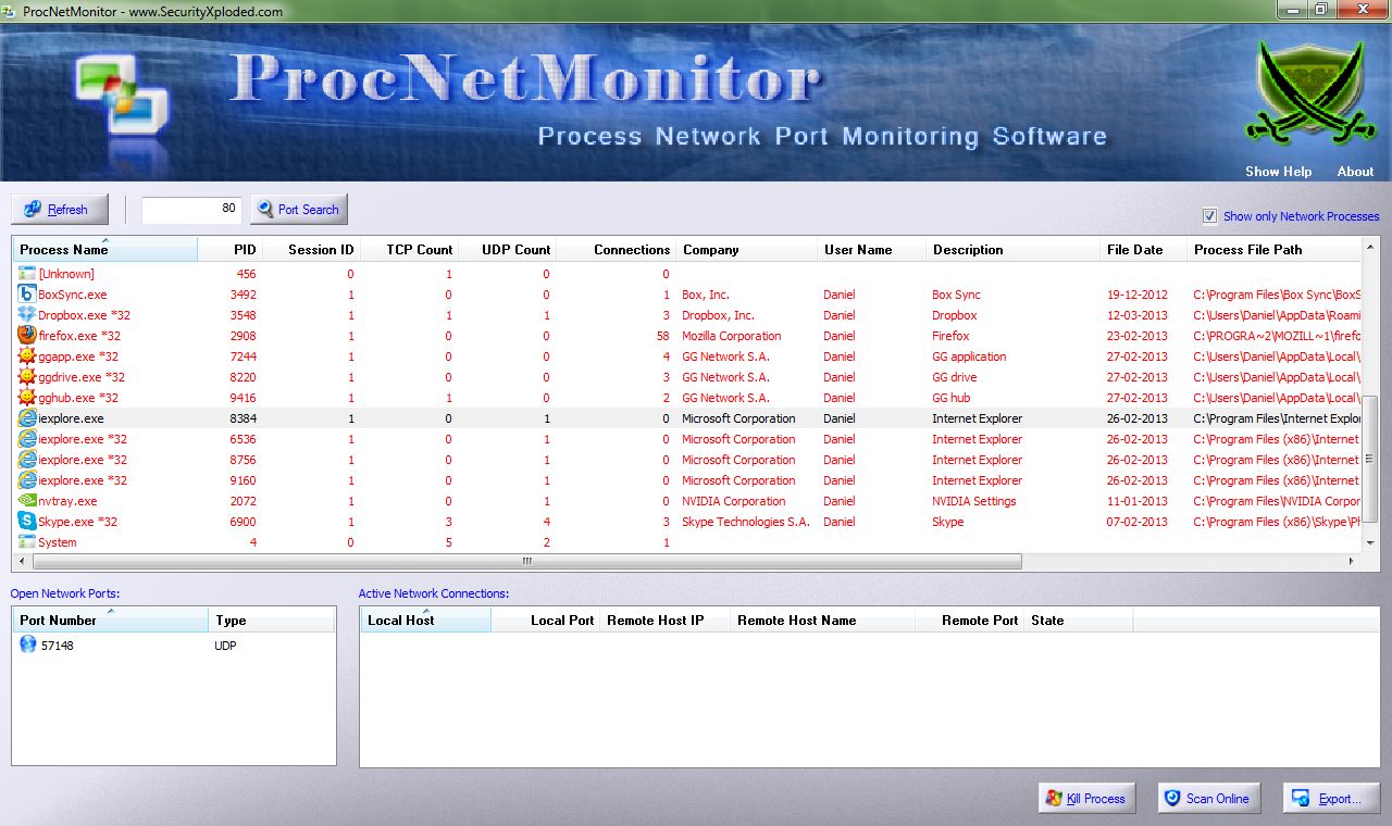 Proc Net Monitor 7.0 - dobreprogramy