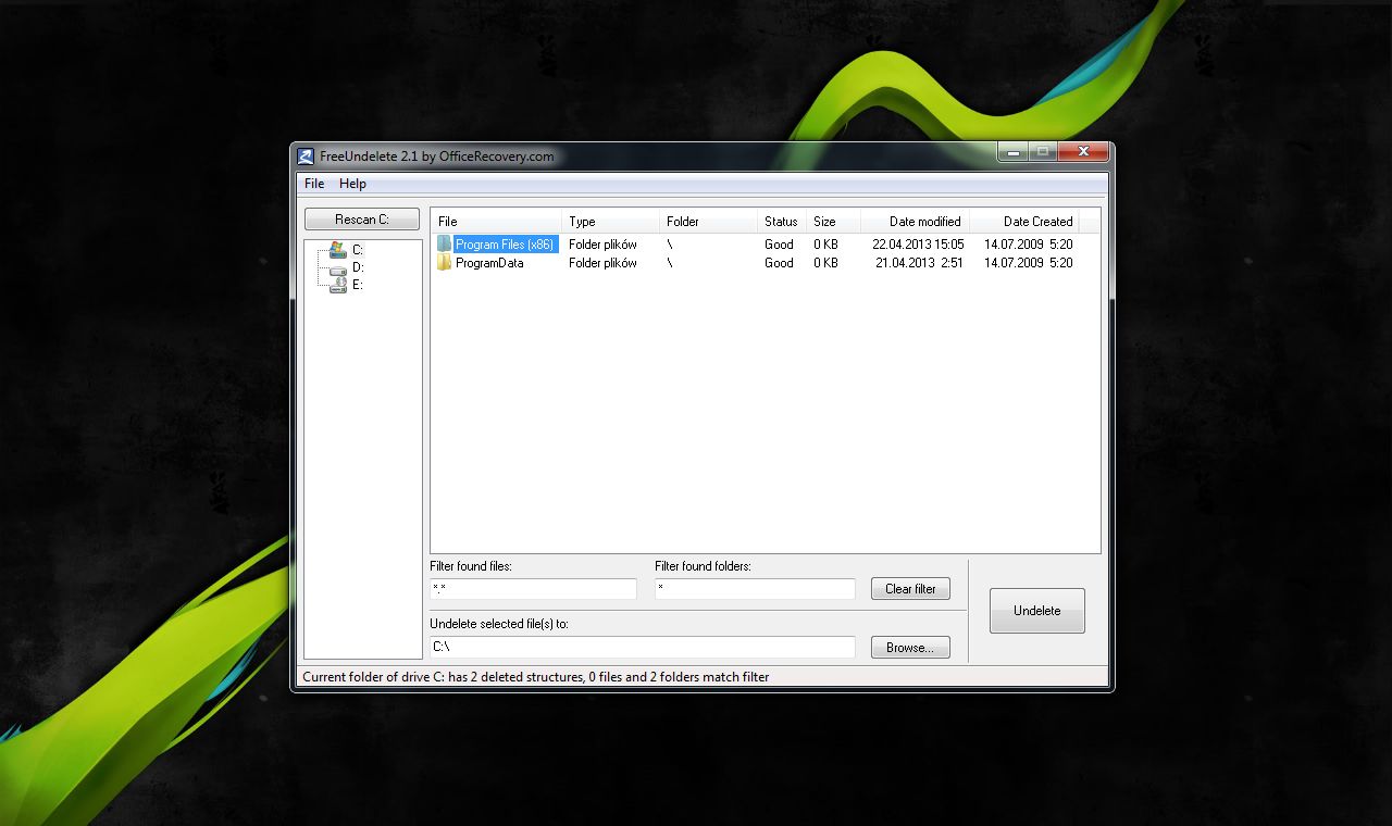 FreeUndelete 2.1.36867.1 - dobreprogramy