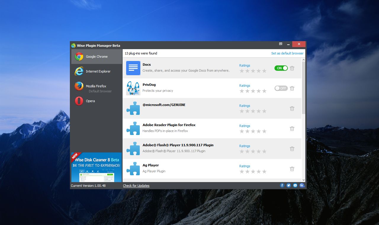Wise Plugin Manager 1.28 - dobreprogramy Wise Plugin Manager 1.28 - dobreprogramy