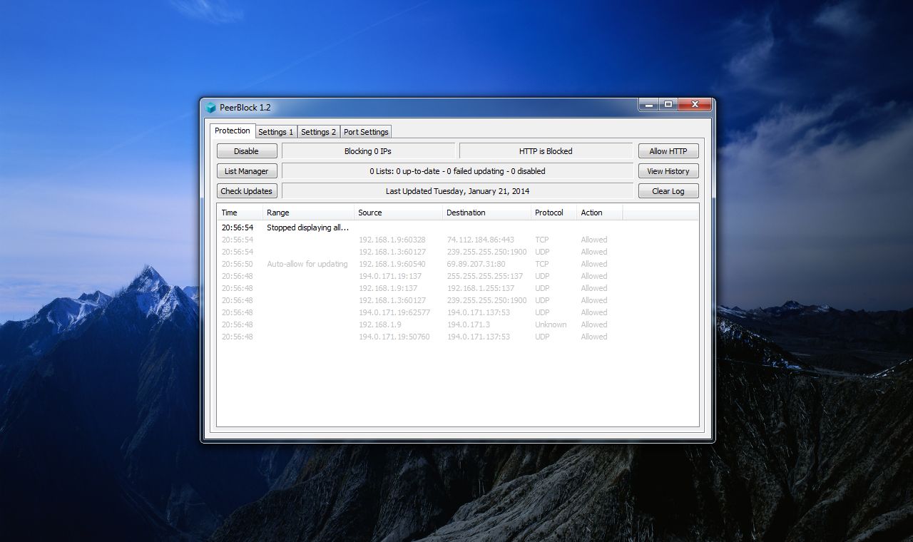 PeerBlock 1.2 - dobreprogramy