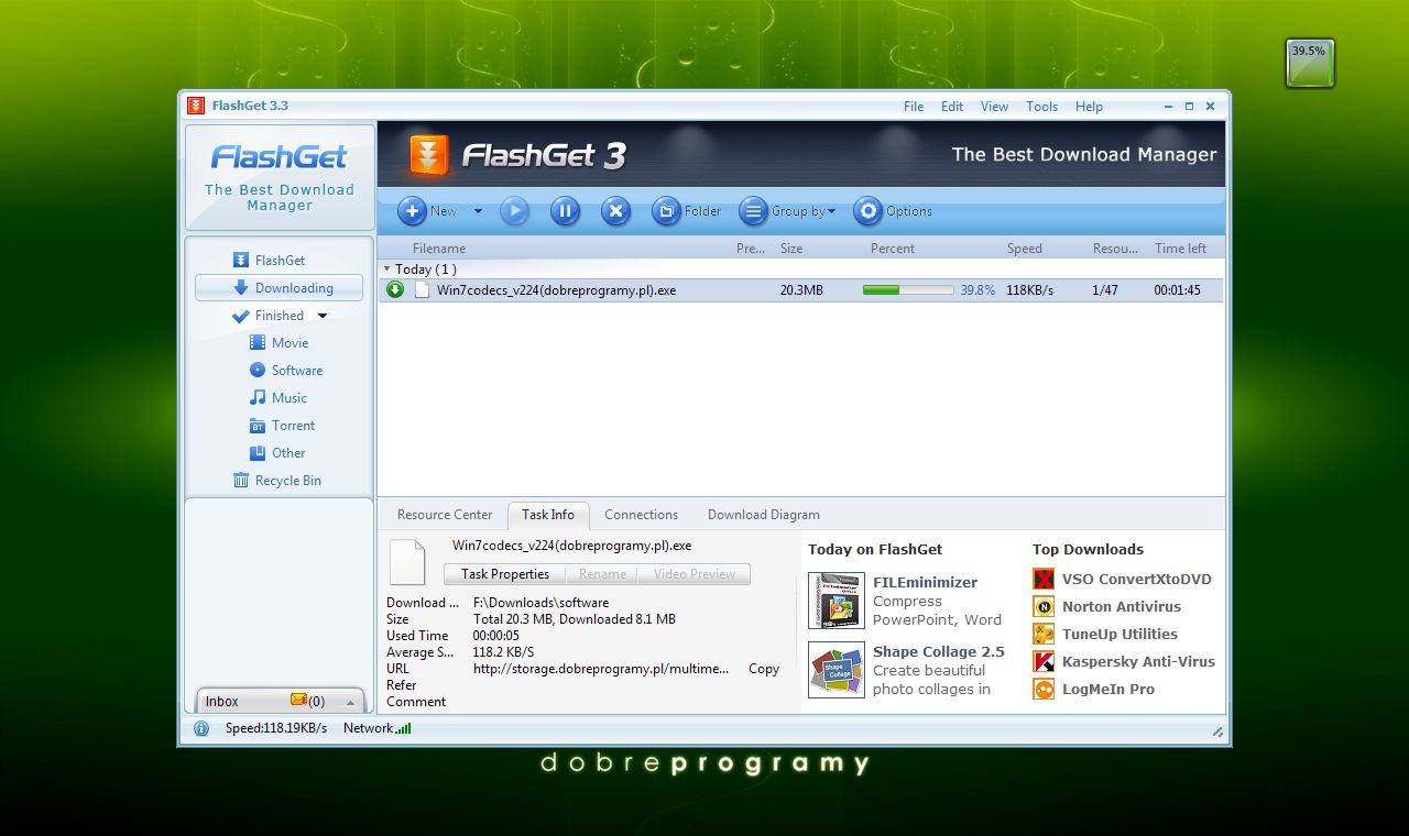 FlashGet 3.7.0.1220 - dobreprogramy