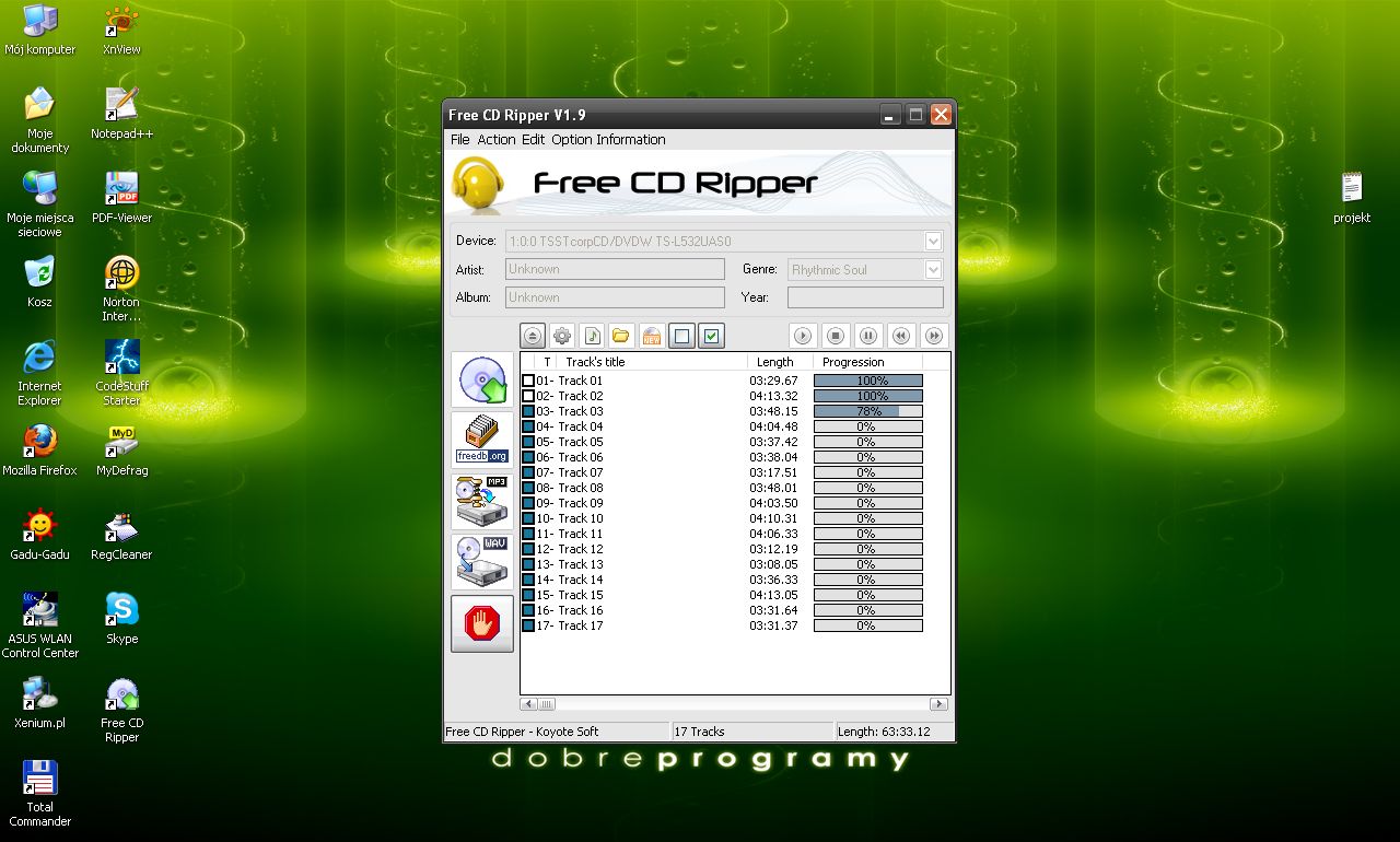 Free CD Ripper 2.0 - dobreprogramy