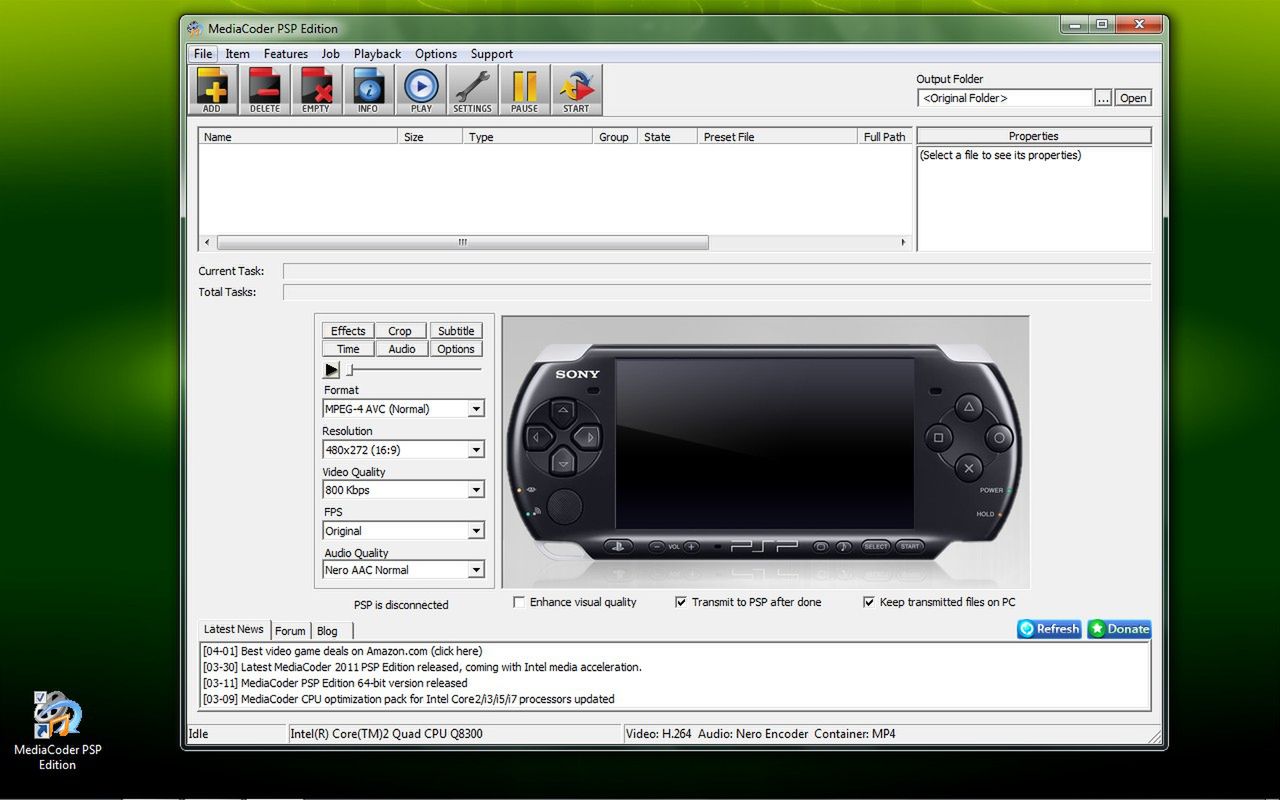 MediaCoder PSP 0.8.63.5830 - dobreprogramy