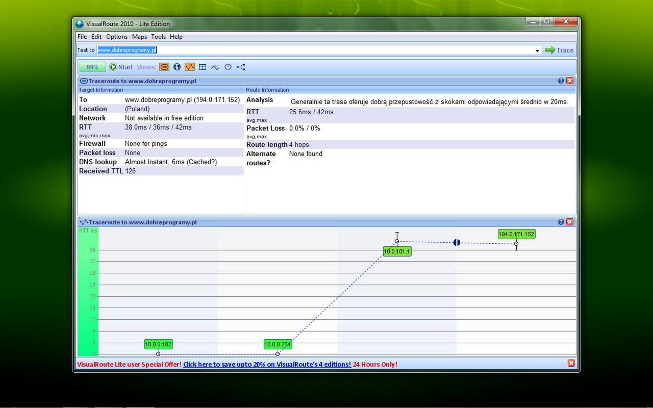 VisualRoute 2010 Lite Edition 14.0L - dobreprogramy
