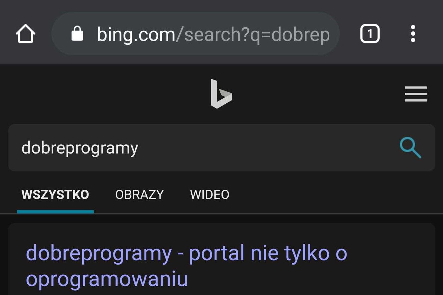 Wyszukiwarka Bing na Androida i iOS-a obsługuje ciemny motyw. Trzeba go ...