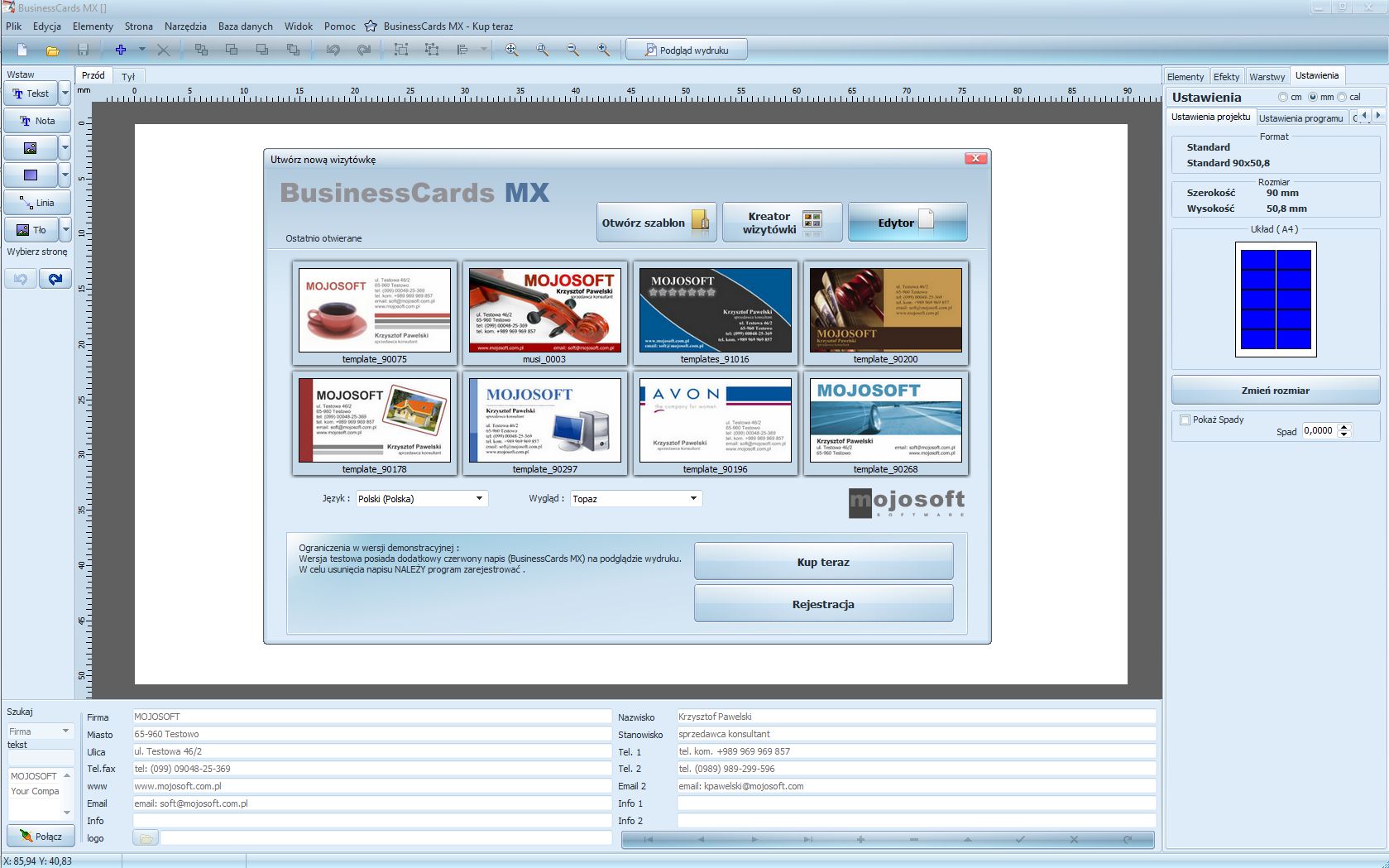 BusinessCards MX 5.0 - dobreprogramy