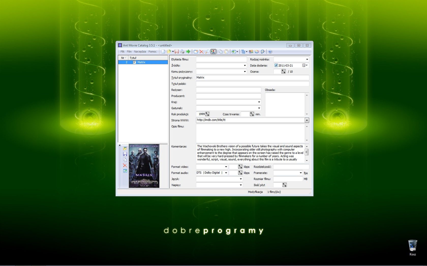 Ant Movie Catalog 4.2.2.2 - dobreprogramy