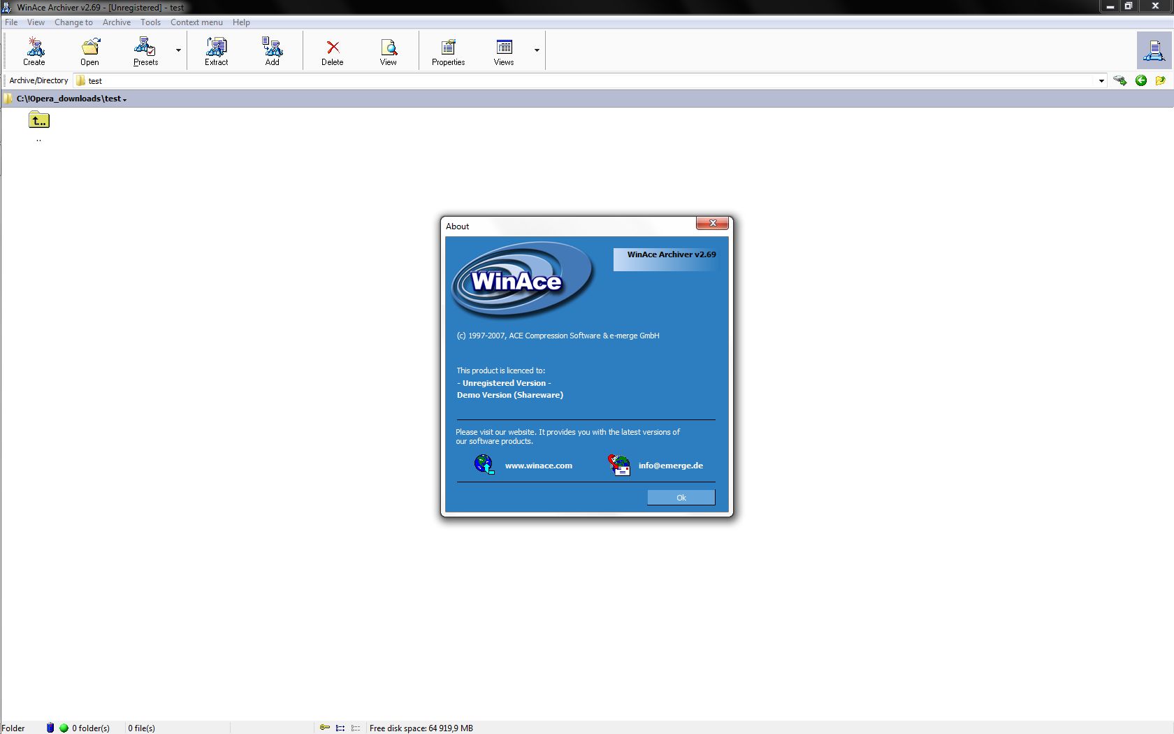 WinAce 2.69 - dobreprogramy