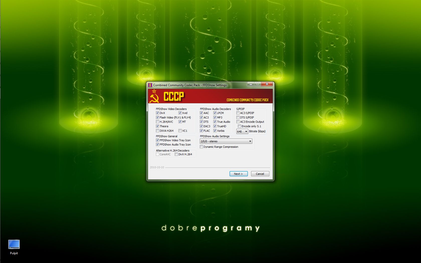 Combined Community Codec Pack (CCCP) 2015-10-18 - dobreprogramy