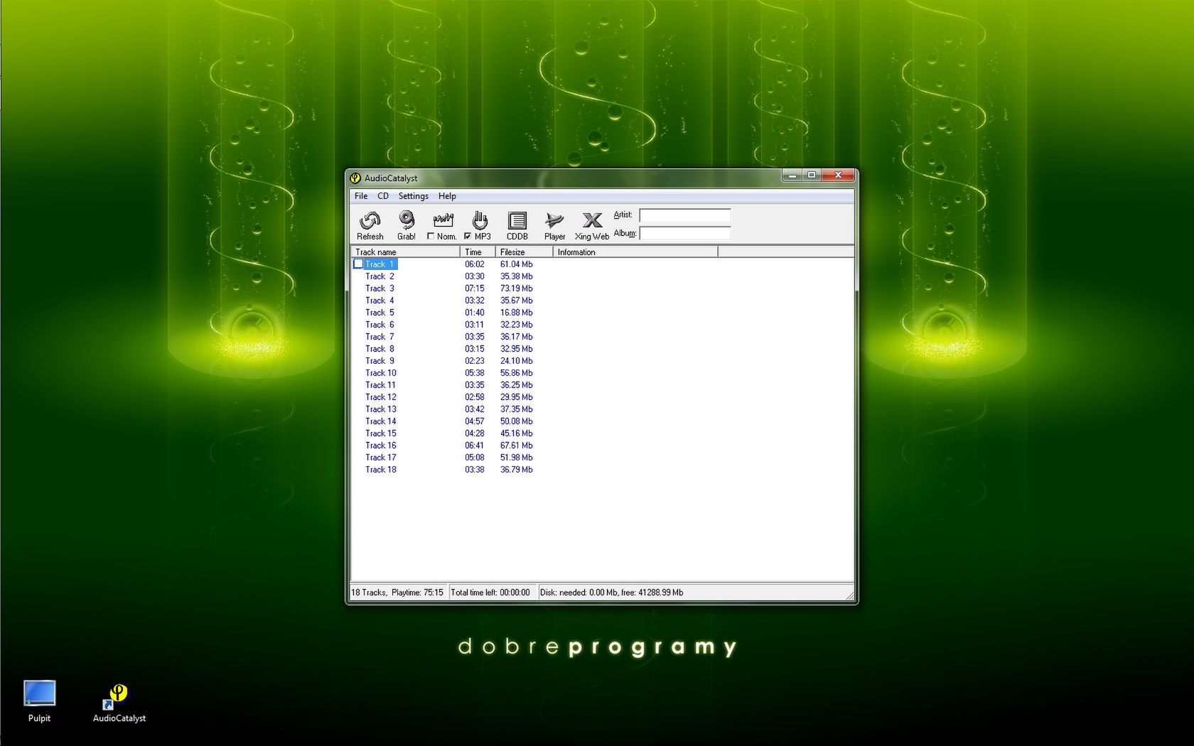 AudioCatalyst 2.1 - dobreprogramy