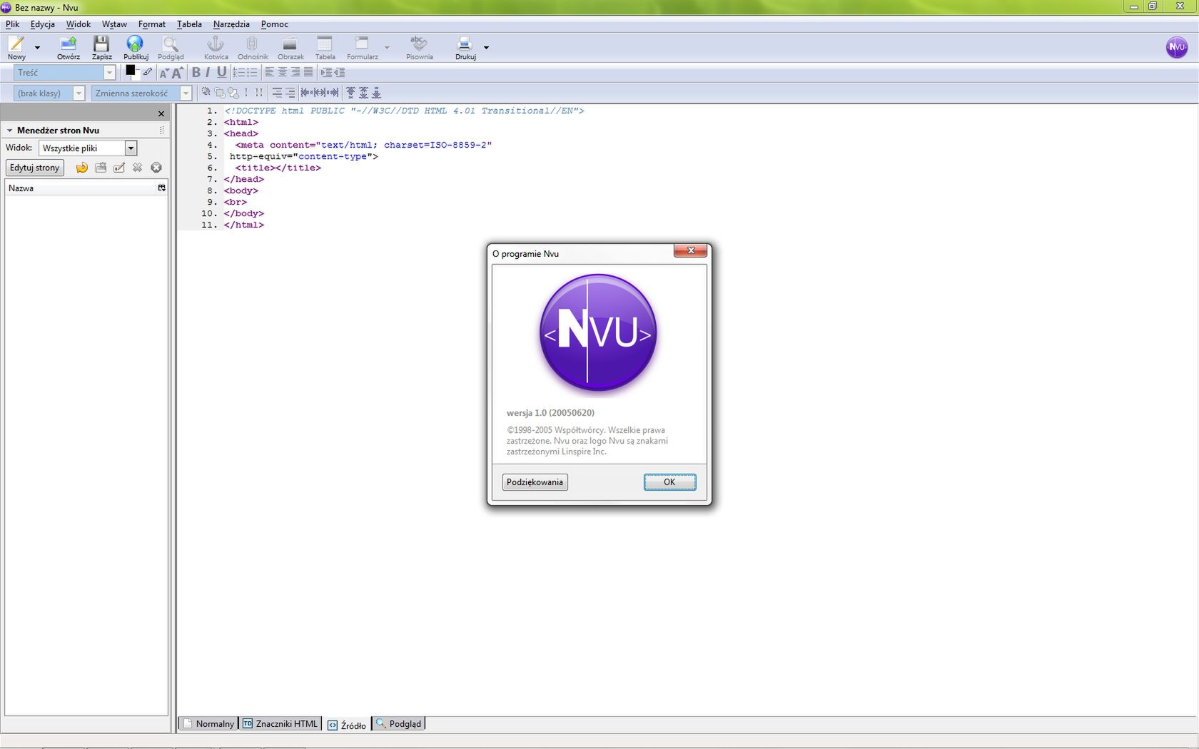 Nvu 1.0 - dobreprogramy