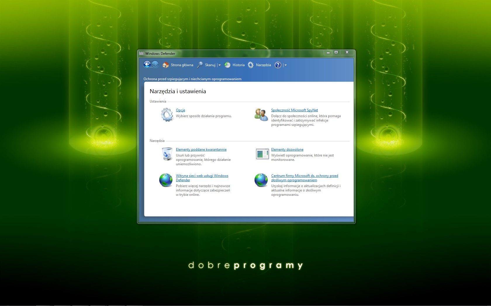 Windows Defender 1.1.1593.0 - dobreprogramy