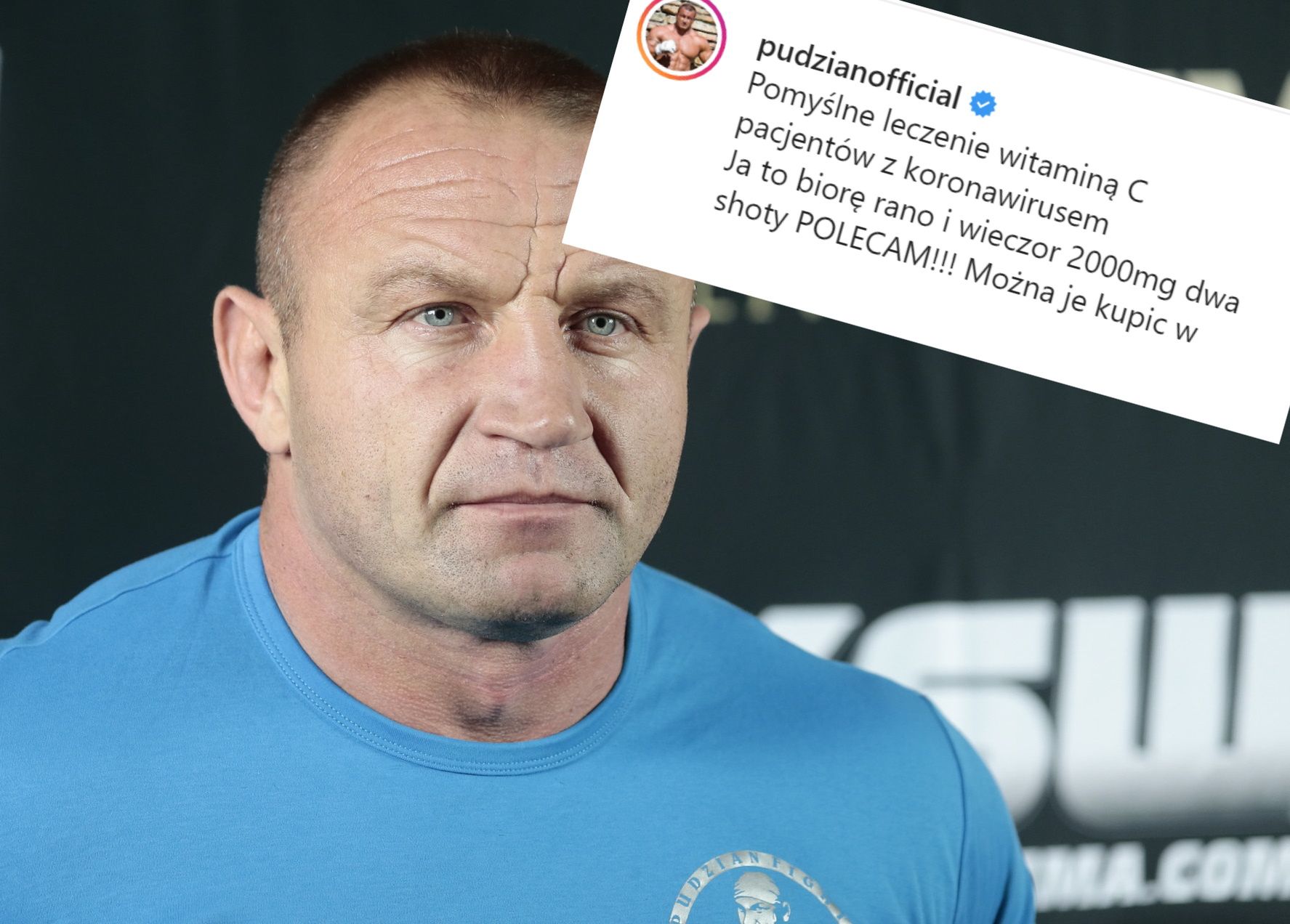 Pudzian reklamuje witaminę C na koronawirusa. Ekspert mówi jasno: nie ...