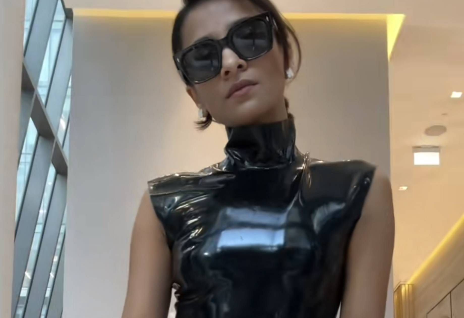 She goes to work in latex. How people react to it?