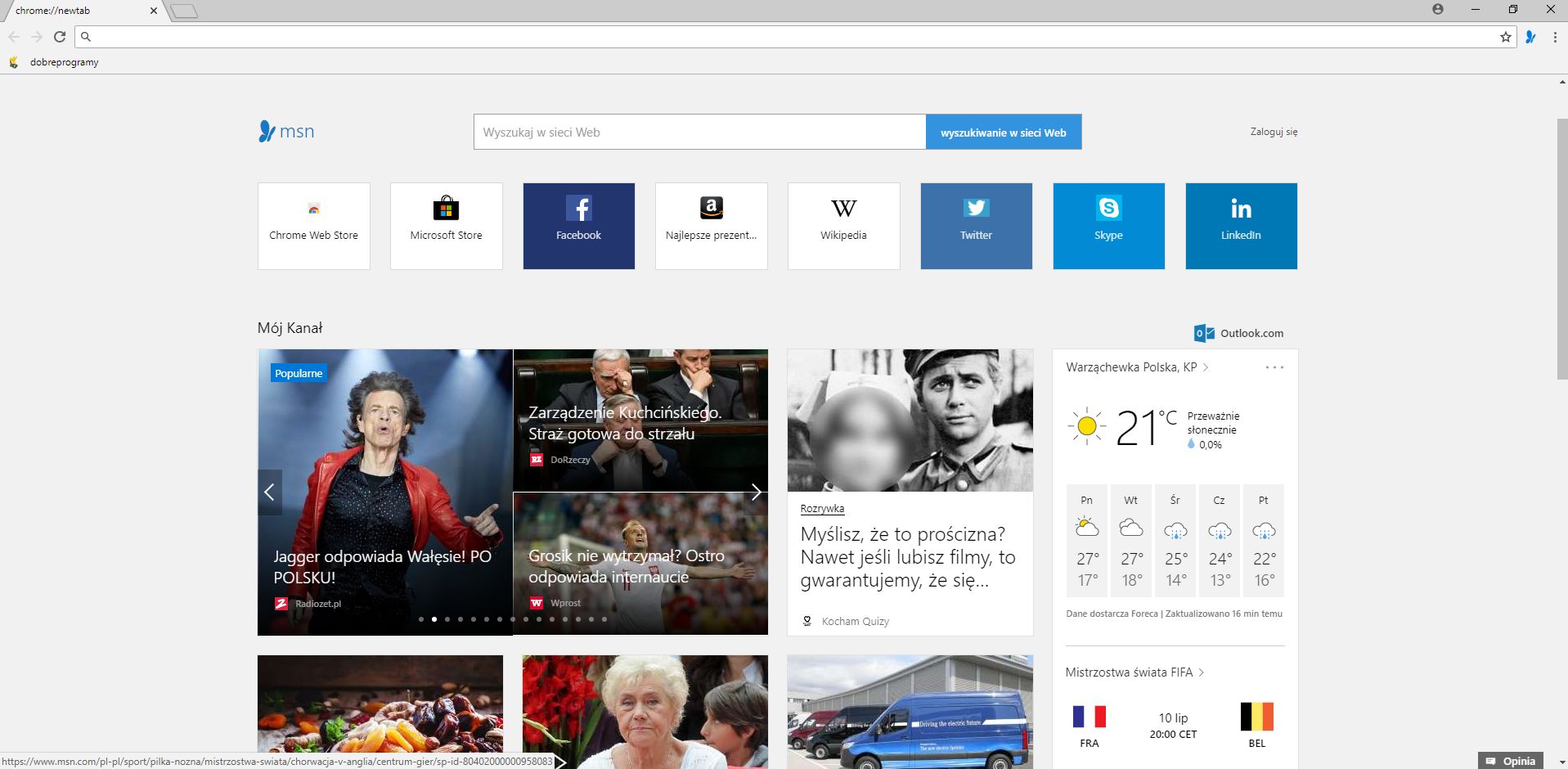 Nowa karta MSN 2.2 - dobreprogramy