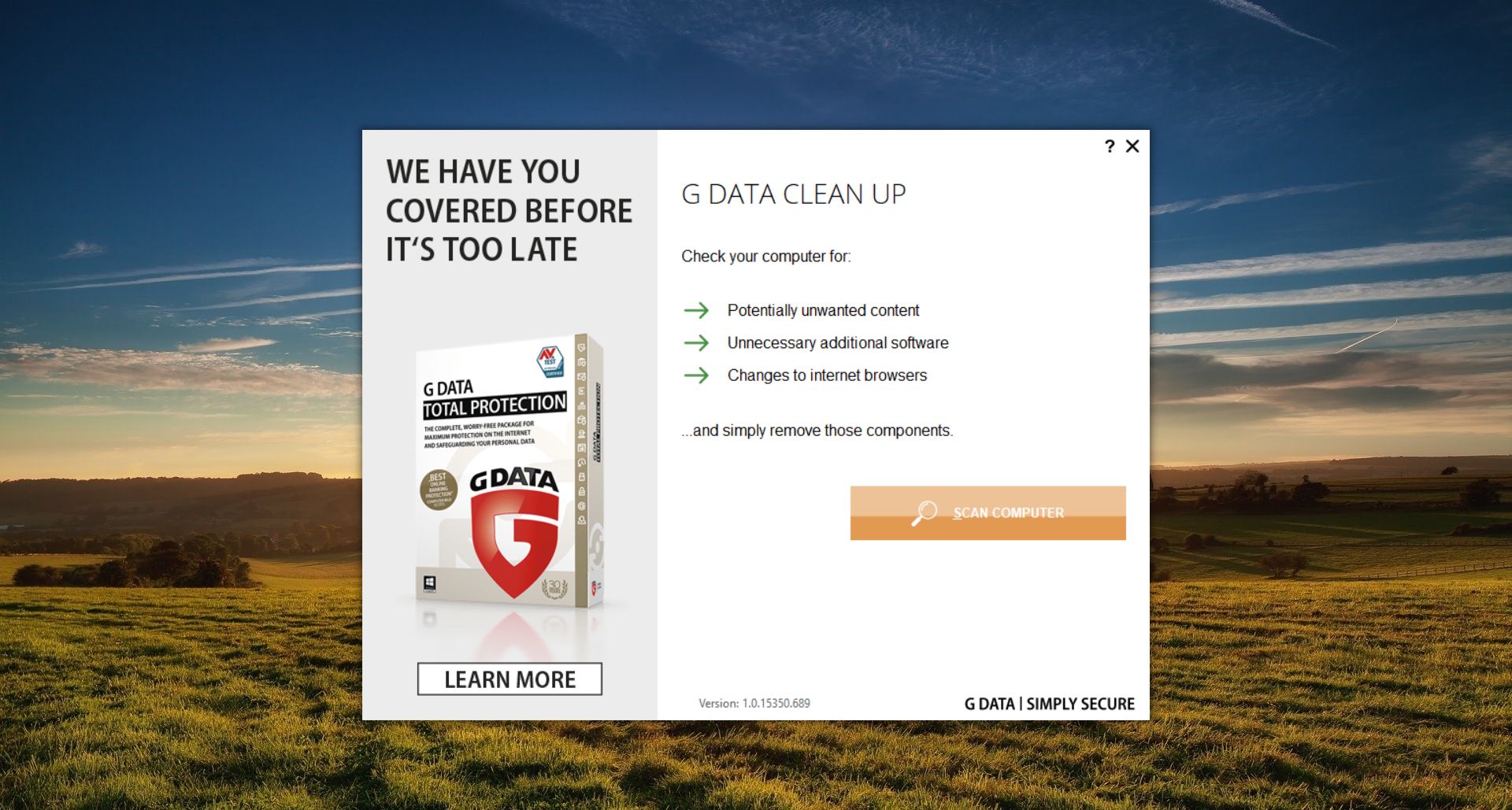 G Data Clean up 1.0.15350.689 - dobreprogramy