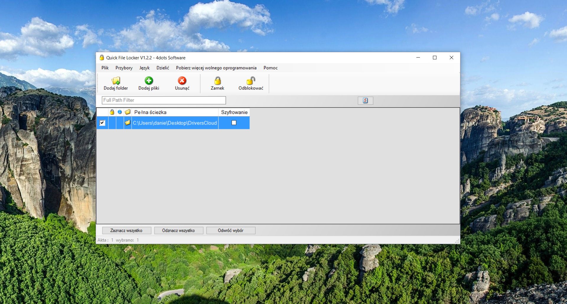 Quick File Locker 1.0 - dobreprogramy