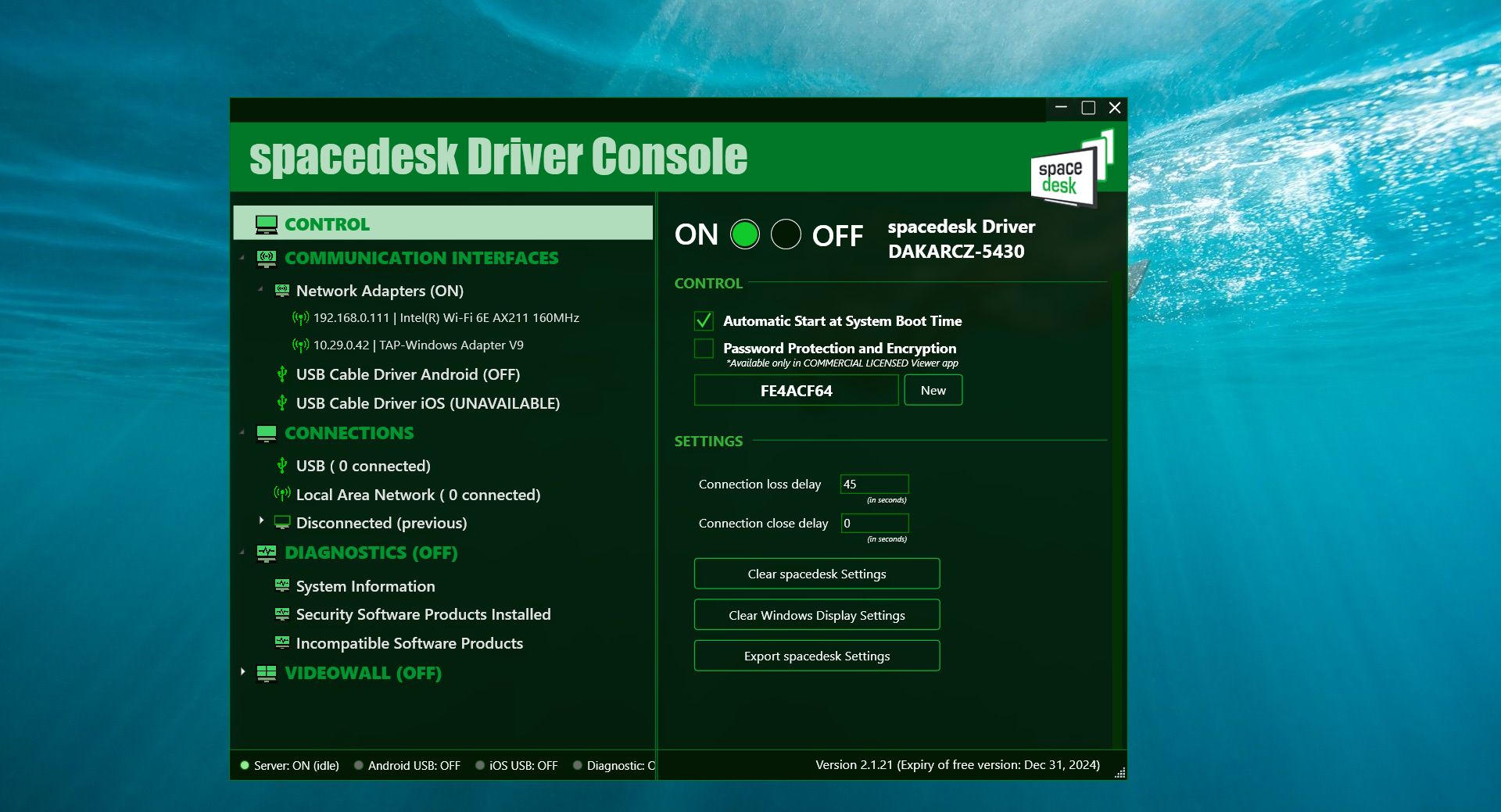 spacedesk Driver Console 2.1.21 - dobreprogramy