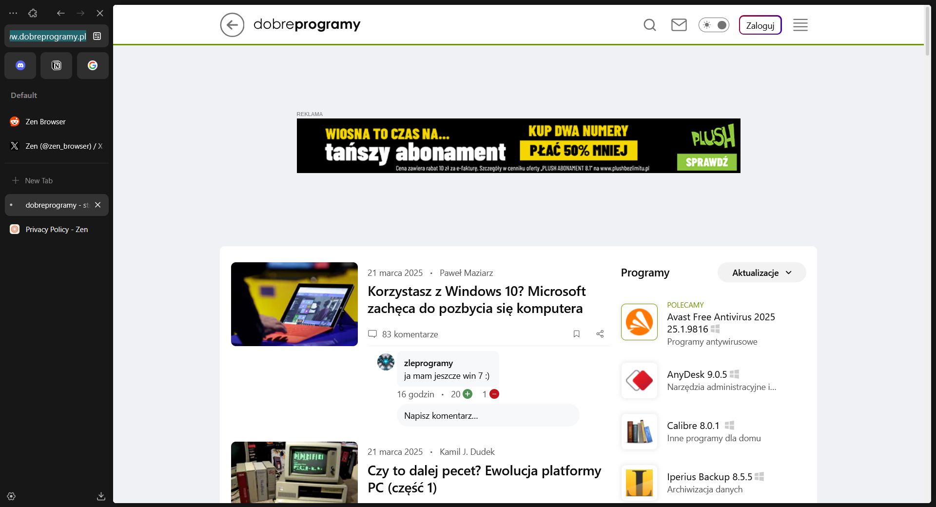 Zen Browser 1.12.6b - dobreprogramy