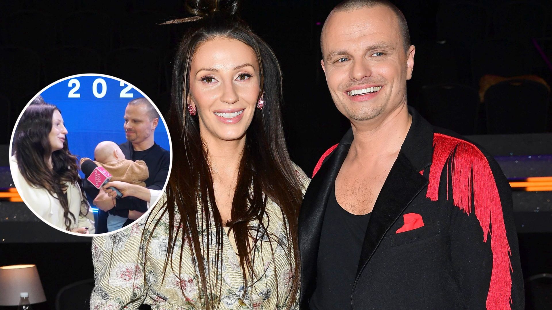 Marcin Hakiel z trzymiesięcznym synkiem na imprezie TVN. Mówi o ślubie ...