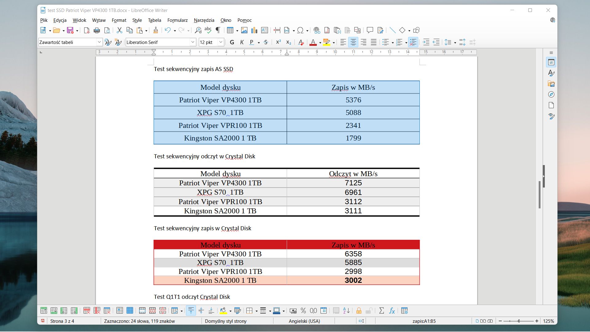 LibreOffice Writer: Jak wstawić tabelę?
