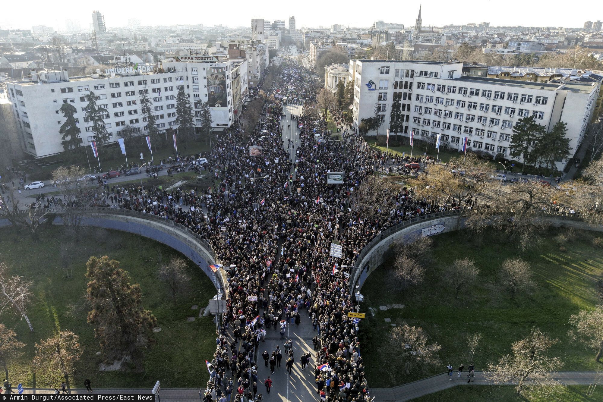 Tension mounts in Novi Sad as protesters block key bridges