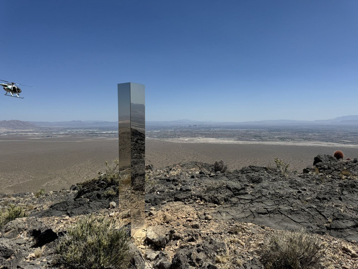 Shiny monolith discovered near Las Vegas sparks wild speculation Shiny monolith discovered near Las Vegas sparks wild speculation