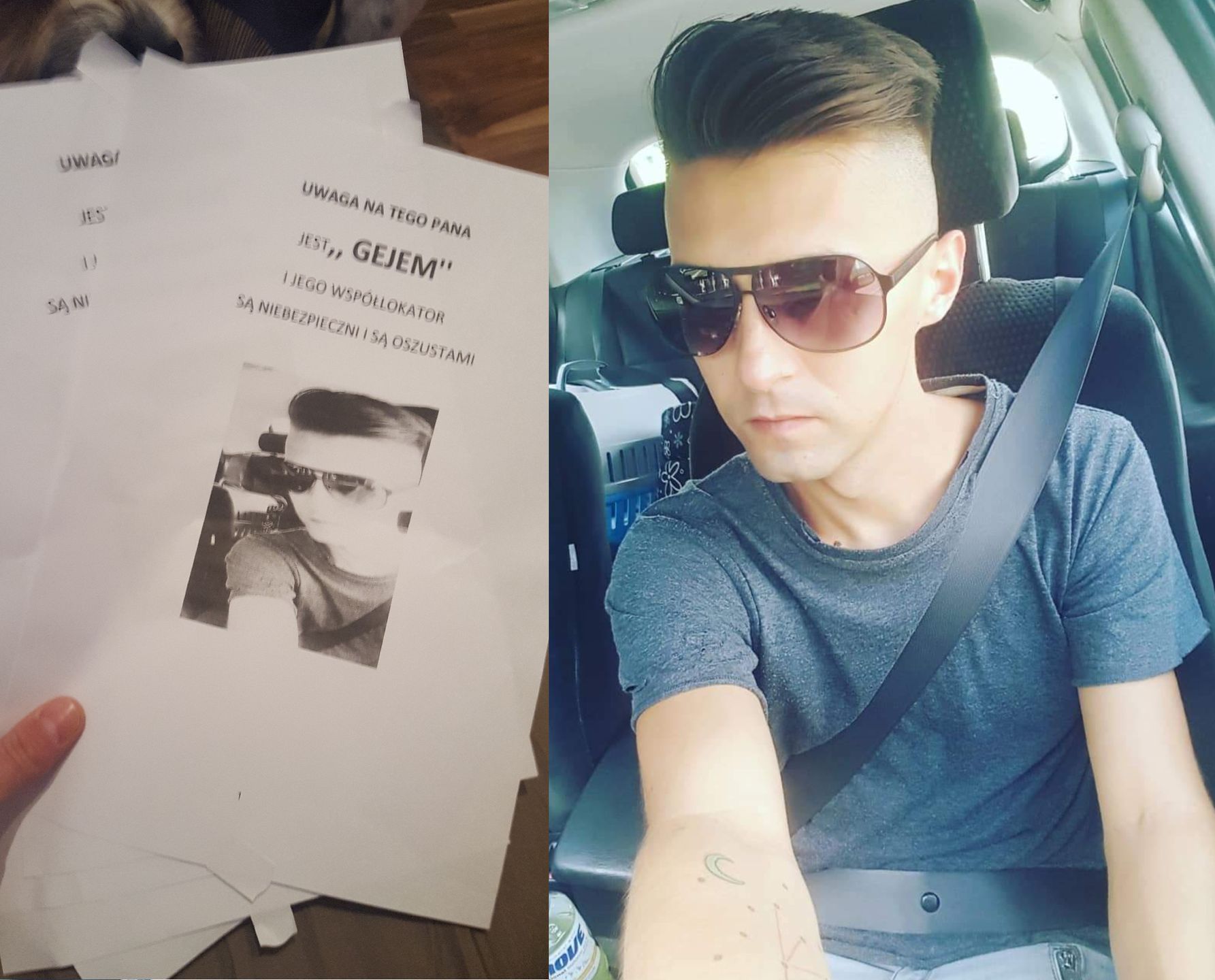 Stalker wie, co i kiedy robi Adam. Grozi mu gwałtem i rozwiesza ...