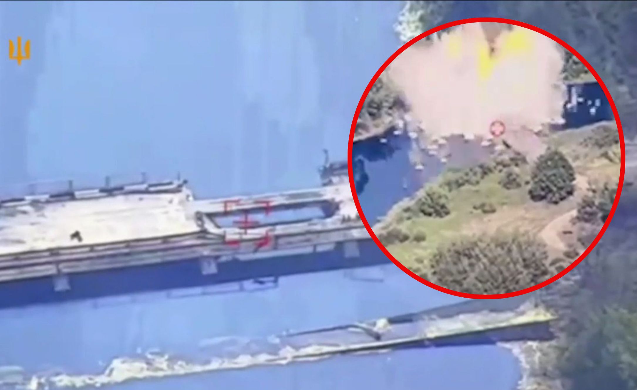 Russians fail again: Pontoon bridge destroyed by Ukrainian artillery