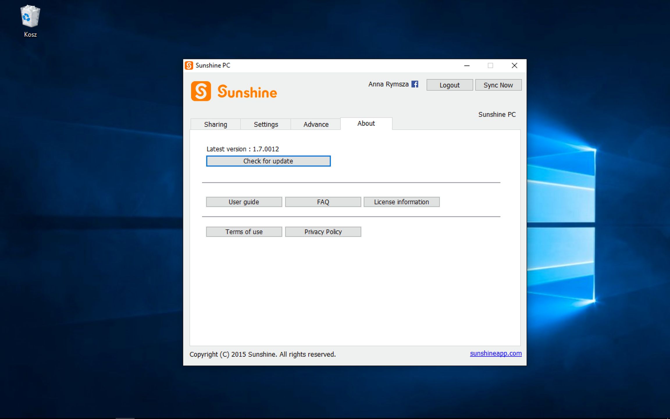 Sunshine 2.3.7 - dobreprogramy