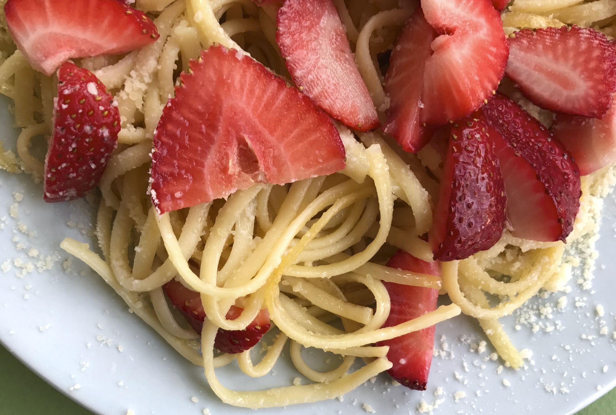 Strawberry pasta delight: A controversial take on loved ingredients