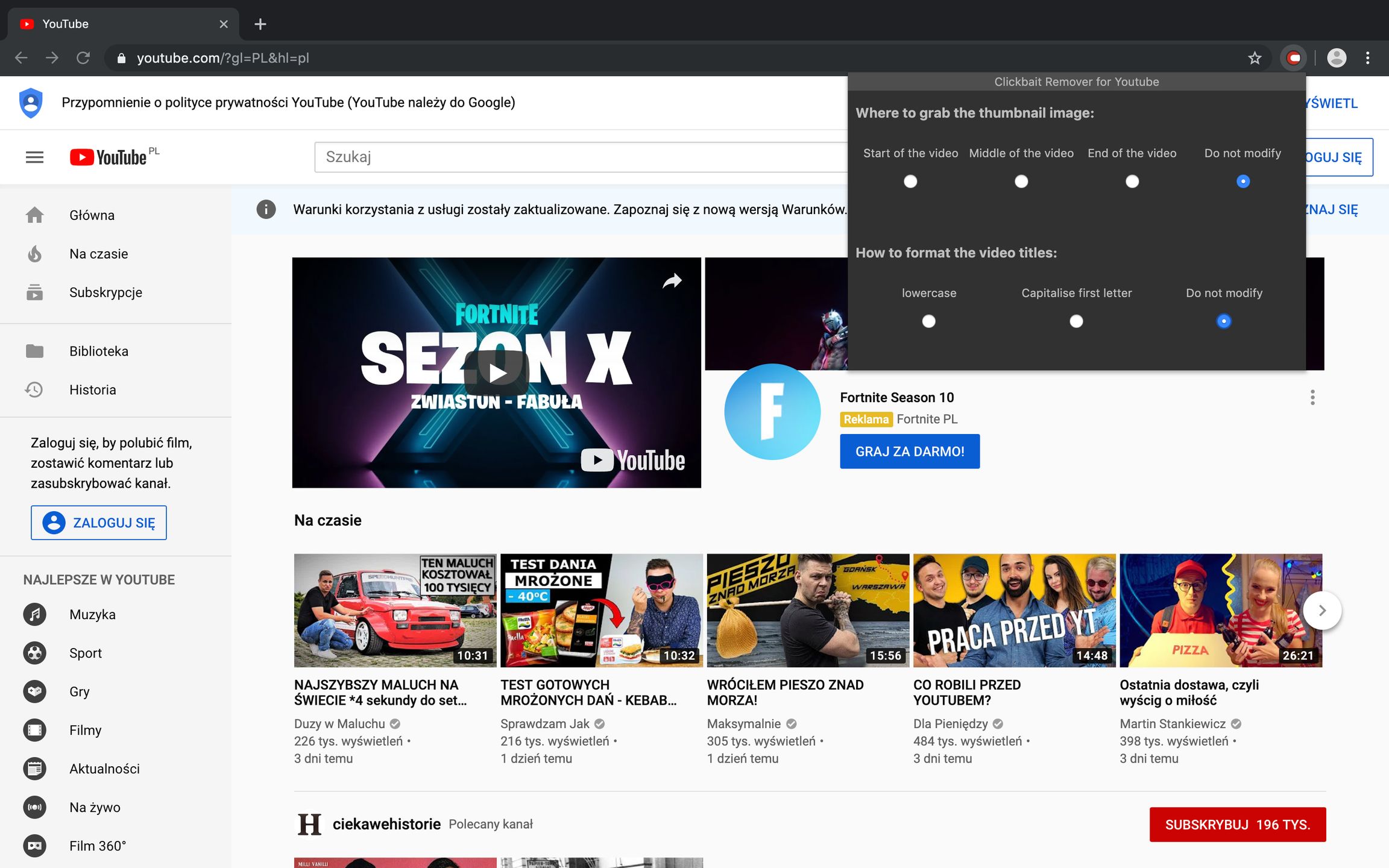 Clickbait Remover for YouTube 0.4.2 - dobreprogramy