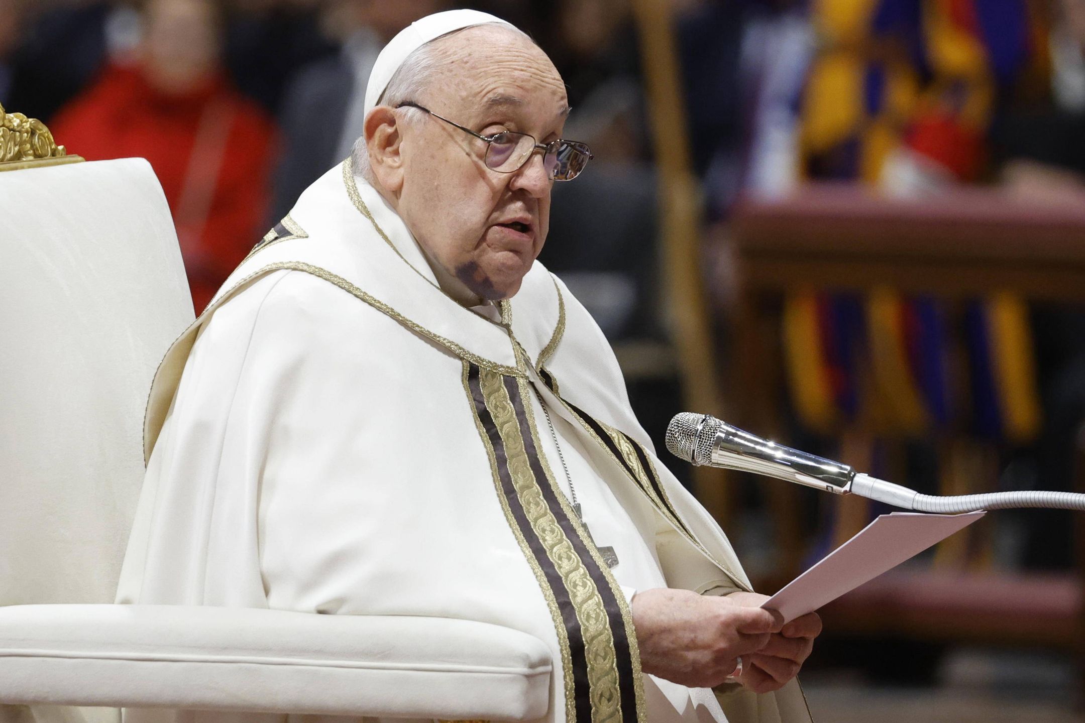 Pope Francis visible bruises explained by Vatican