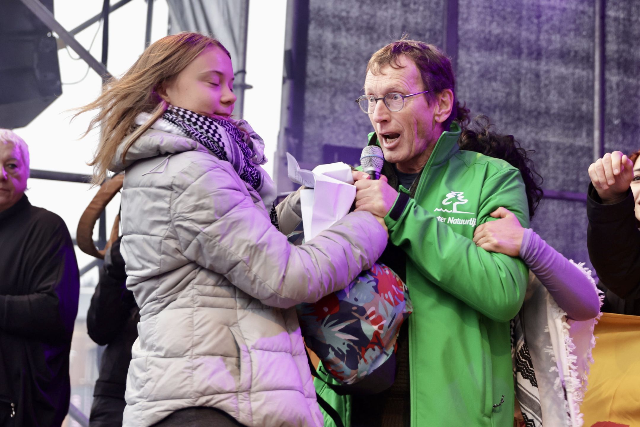 Greta Thunberg's speech was interrupted by angry protester