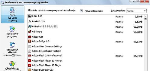 Rejestr XP: Porządki w "dodaj lub usuń programy"