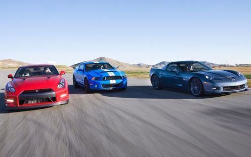 Daleki Wschód kontra Zachód | Nissan GT-R vs Shelby GT500 vs Corvette ...