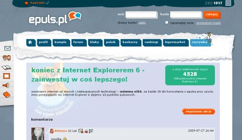 Epuls zachęca użytkowników do aktualizacji IE 6