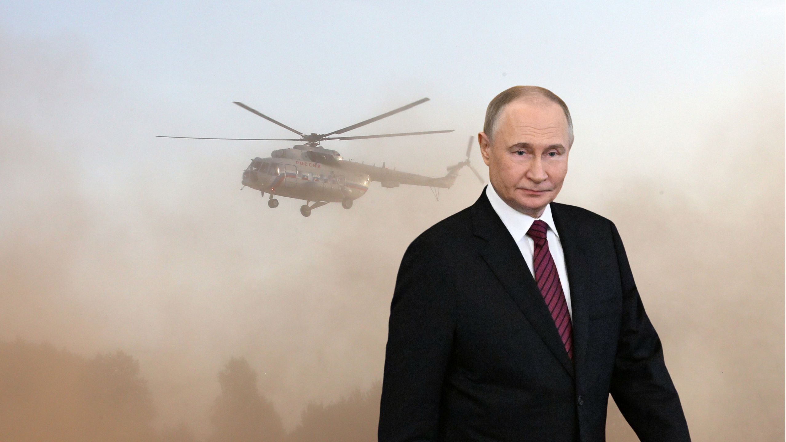 Putins Hubschrauber unter Drohnenbeschuss: Luftabwehr greift ein