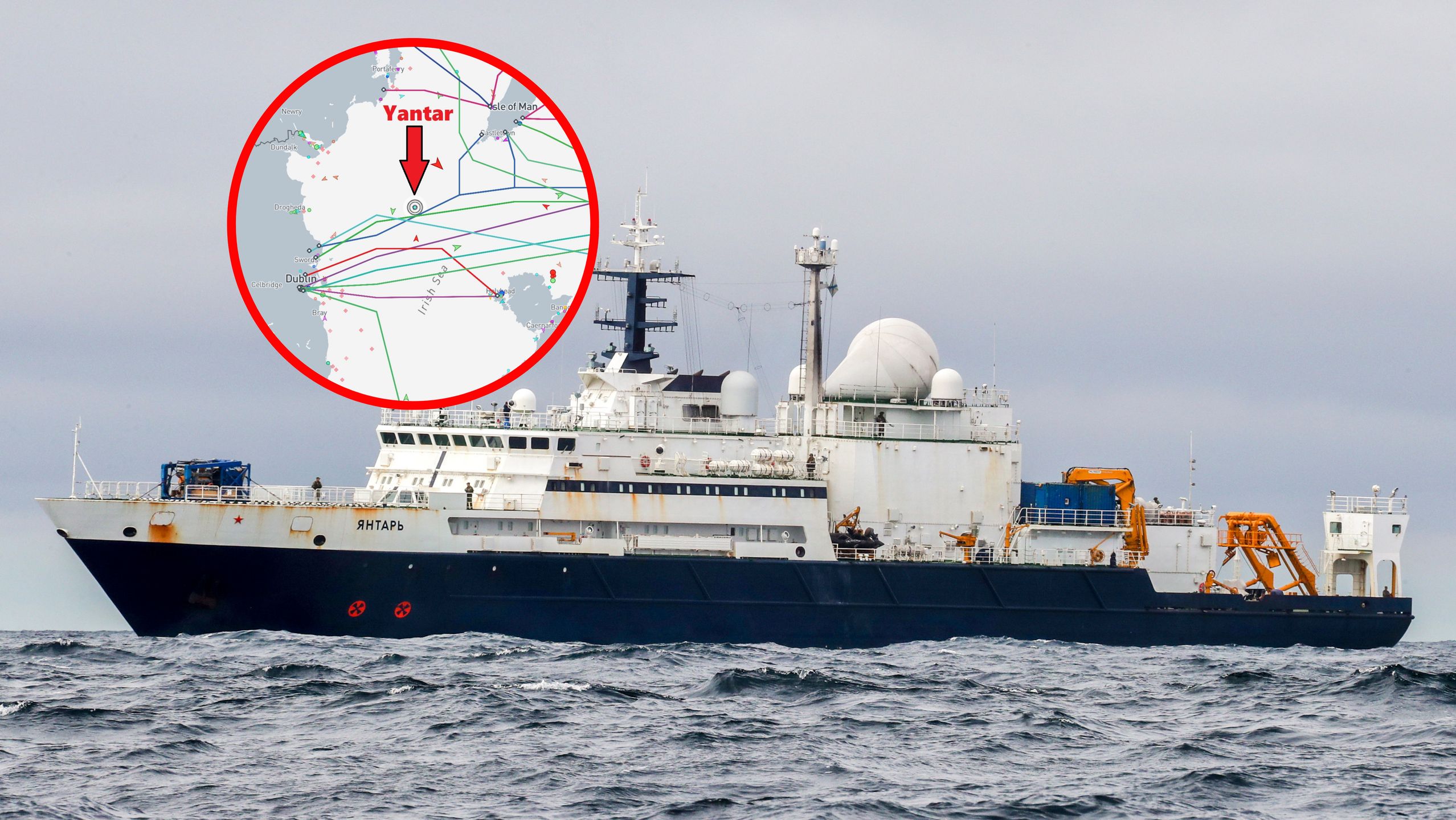 Russian spy ship Yantar stalks UK waters near Isle of Man