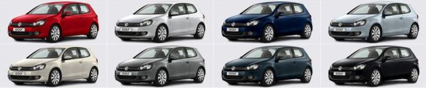 Kolory VW Golfa VI