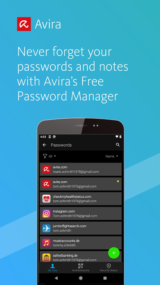 Avira Password Manager 2.11 (Android) - dobreprogramy
