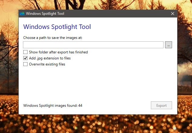Windows Spotlight Tool 1.0.0 - dobreprogramy