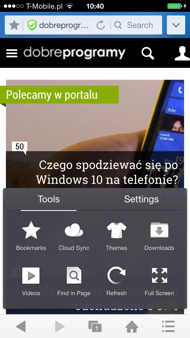UC Browser+ 9.3.0.326 (iOS) - dobreprogramy