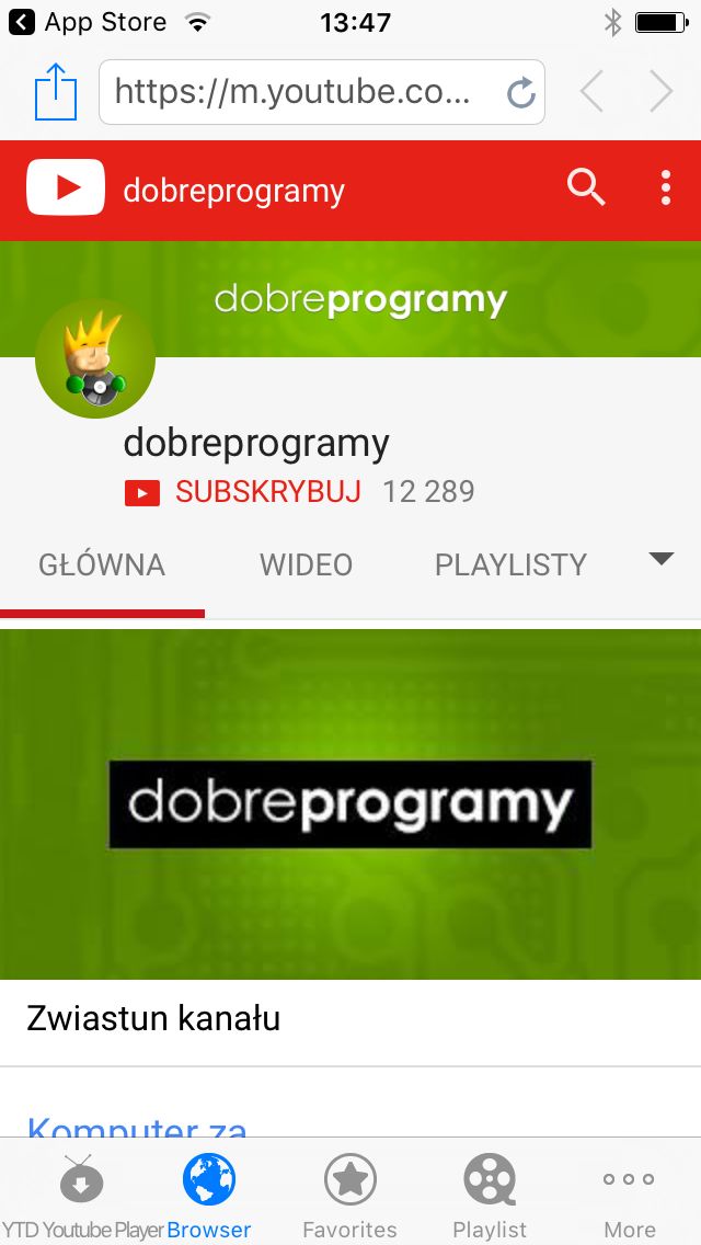 YTD Video Player version 2.0 (iOS) - dobreprogramy