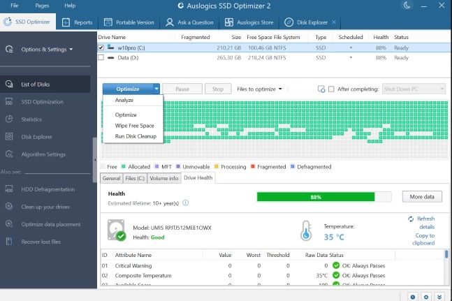 Auslogics SSD Optimizer 2.0.0.2 - dobreprogramy