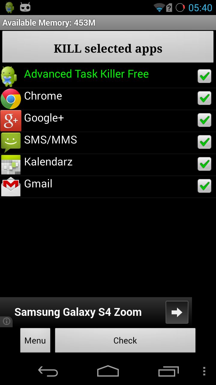 Advanced Task Killer 1.5 (Android) - dobreprogramy