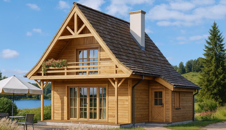 Projekt domu Chatka drewniana 67,95 m² - EXTRADOM