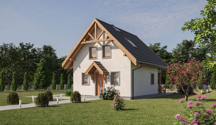 Projekt domu L-242 murowany 67,15 m² - EXTRADOM