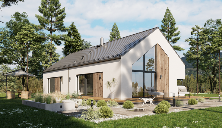 Dom murowany Atrakcyjna Stodoła wariant 1 98,47 m² - EXTRADOM